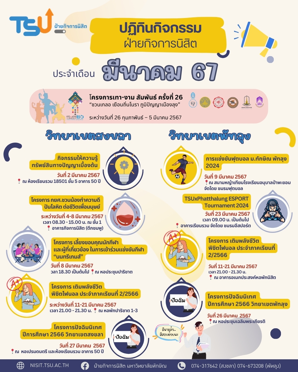 ฝ่ายกิจการนิสิต มหาวิทยาลัยทักษิณ